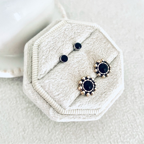 Charming Charlie | Jewelry | Black Studs Bundle | Poshmark